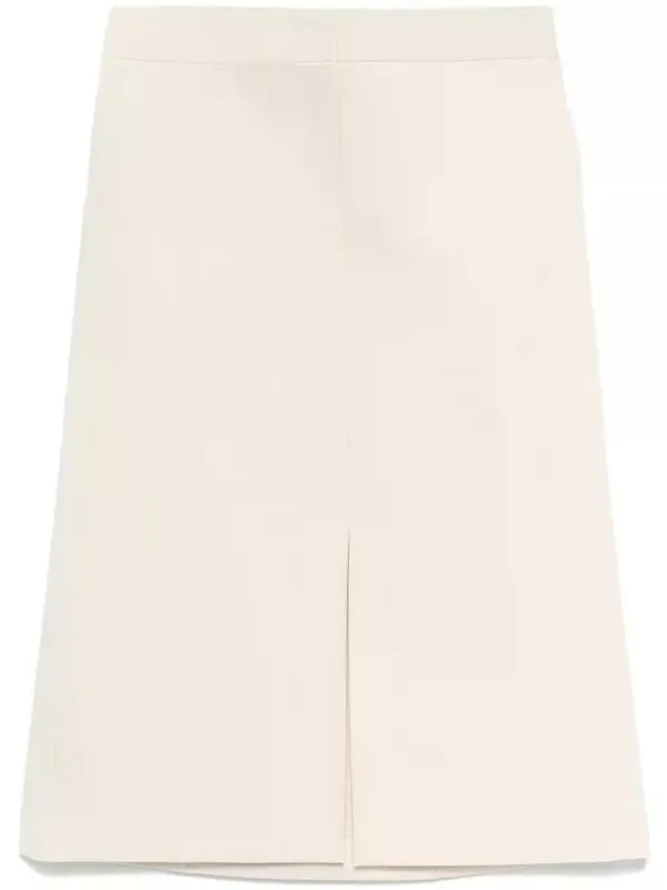 Patrizia Pepe Flared Midi Skirt - Neutrals