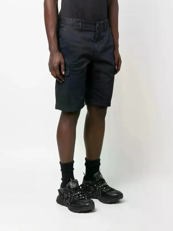 Stone Island Cargo Shorts With Compass Motif