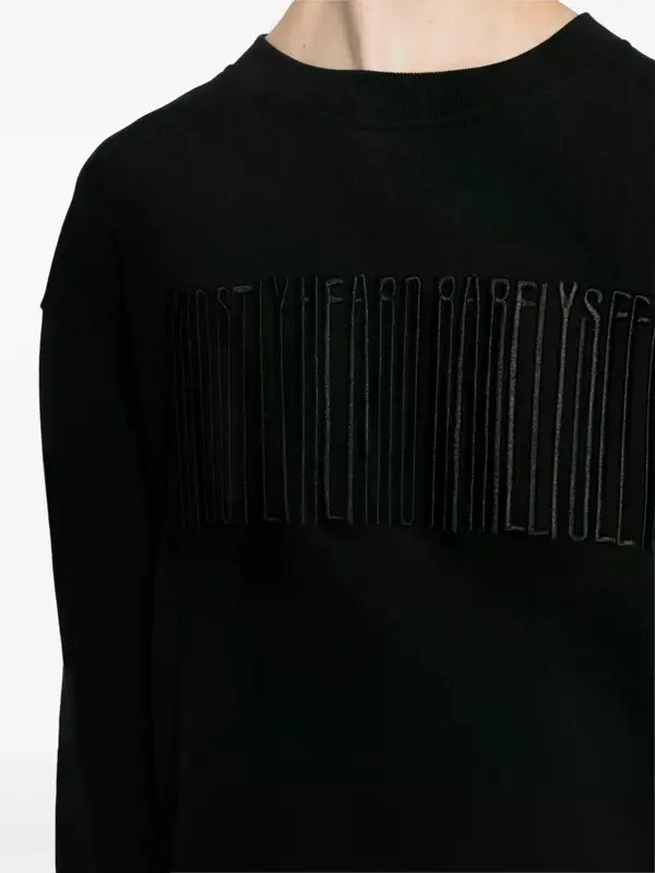 MOSTLY HEARD RARELY SEEN Logo-embroidered Hybrid Sweatshirt - Black