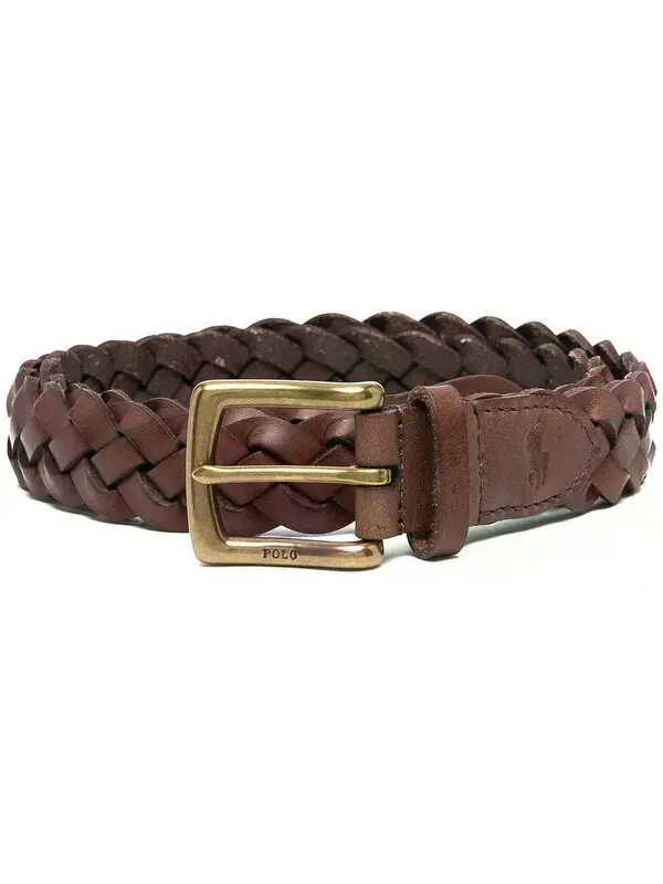 Polo Ralph Lauren Leather Braided Belt - Brown