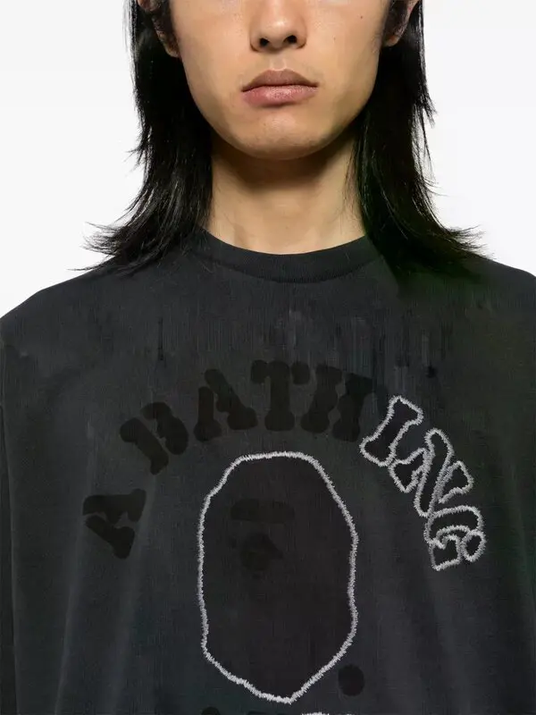 A BATHING APE Garment Dye College Tee