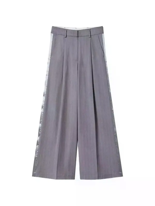 TWINSET Pinstripe Wide-leg Trousers