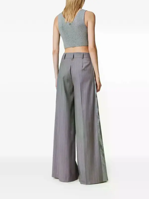 TWINSET Pinstripe Wide-leg Trousers