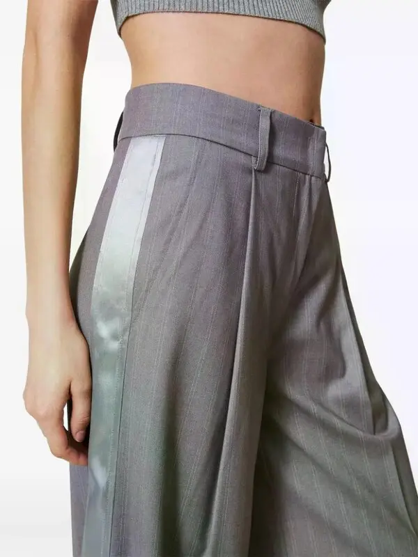 TWINSET Pinstripe Wide-leg Trousers