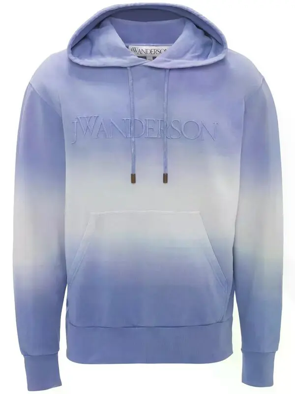 JW Anderson Gradient-effect Cotton Hoodie - Purple