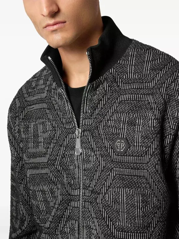 Philipp Plein Monogram-jacquard Bomber Jacket