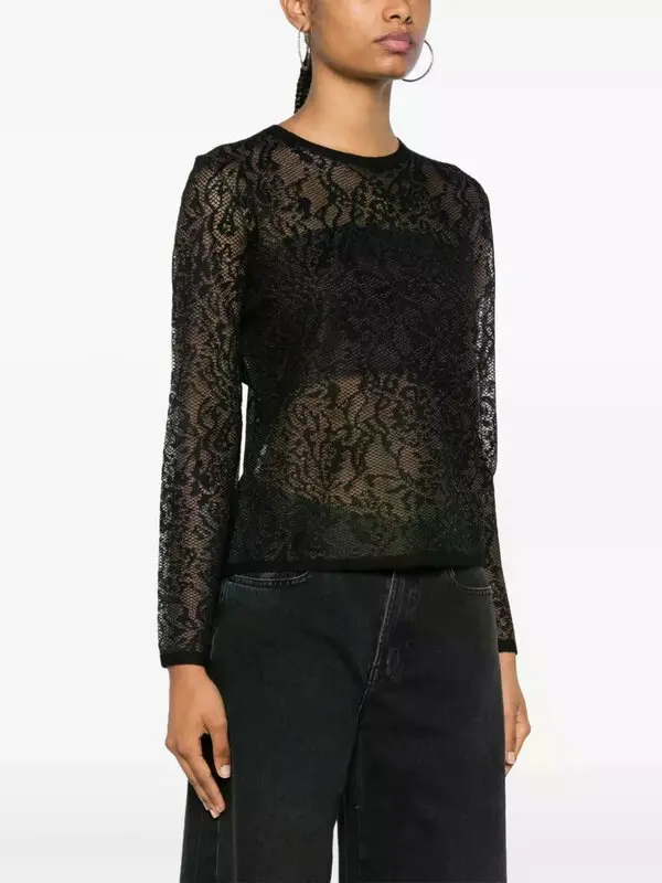 TWINSET Lace-effect Jacquard Top