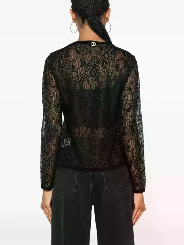 TWINSET Lace-effect Jacquard Top