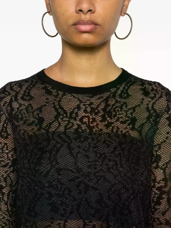 TWINSET Lace-effect Jacquard Top