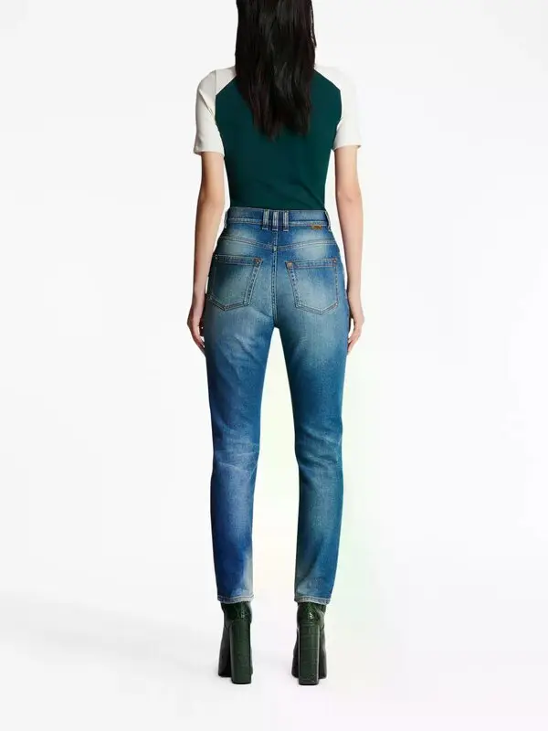Balmain Logo-plaque Slim-cut Jeans