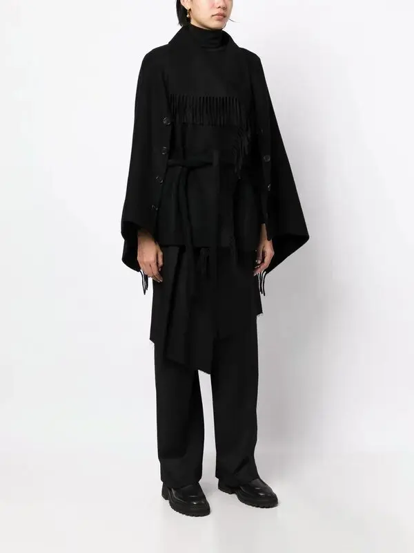 Goen.j Layered-fringed Cape Coat