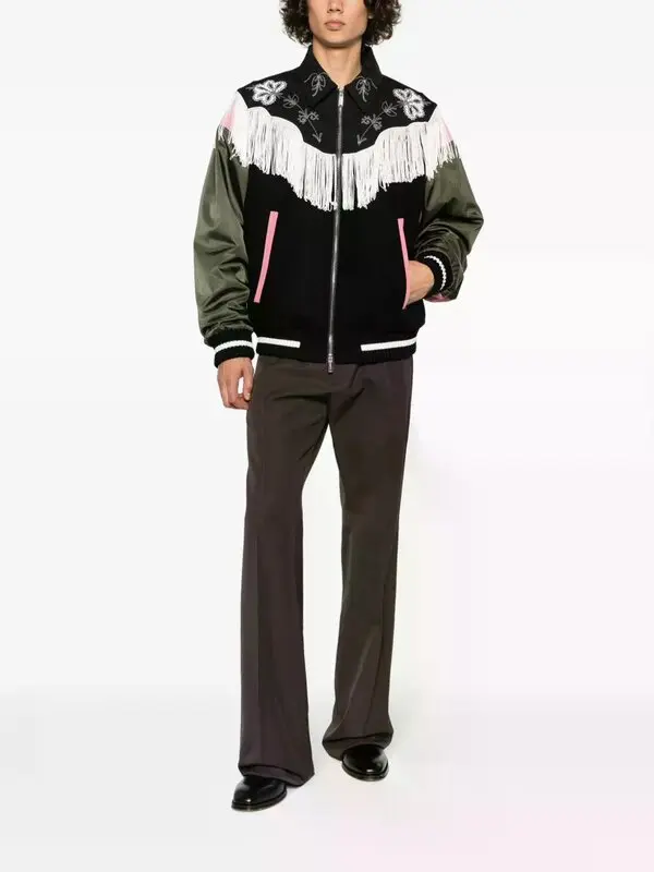 Dsquared2 Frayed-trim Bomber Jacket