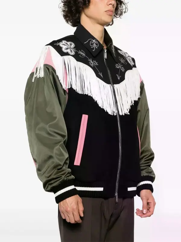 Dsquared2 Frayed-trim Bomber Jacket
