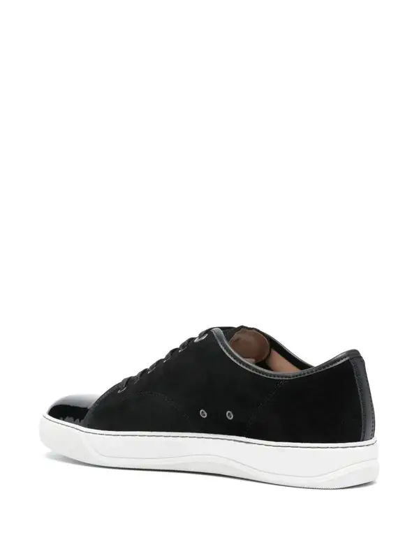 LANVIN Cap-toe Suede Sneakers - Black