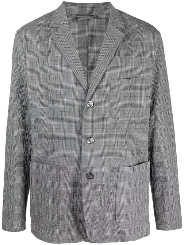 Aspesi Plaid-pattern Single-breasted Blazer