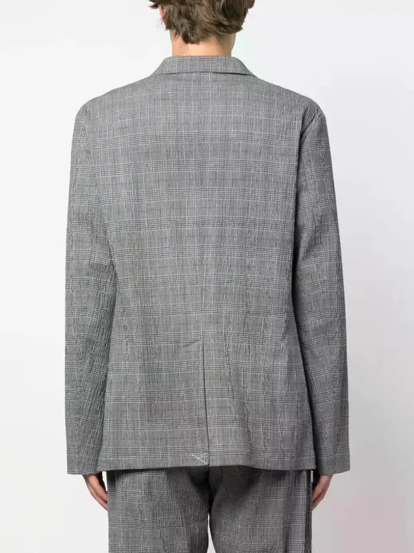 Aspesi Plaid-pattern Single-breasted Blazer