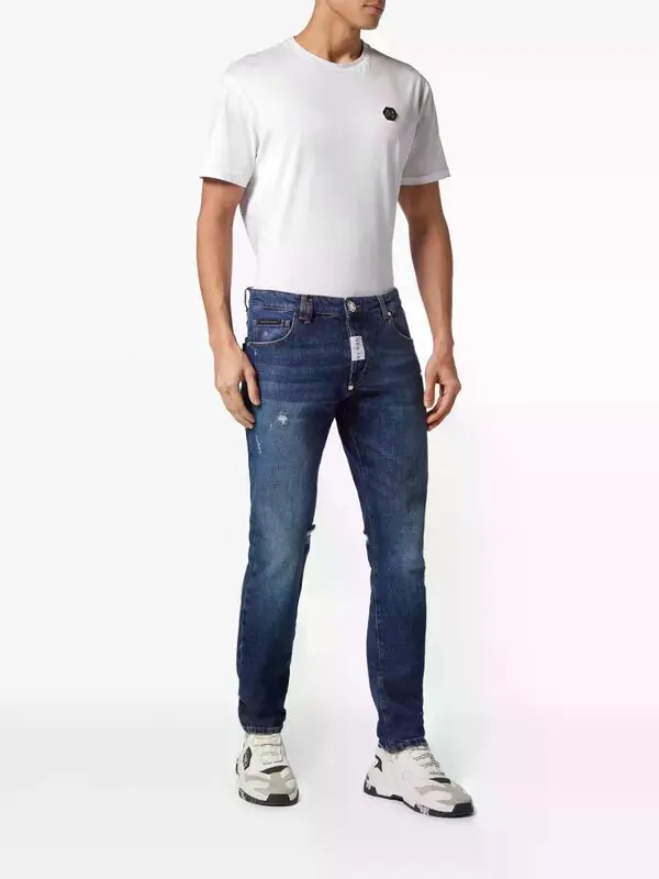 Philipp Plein Paint-splatter Slim-fit Jeans