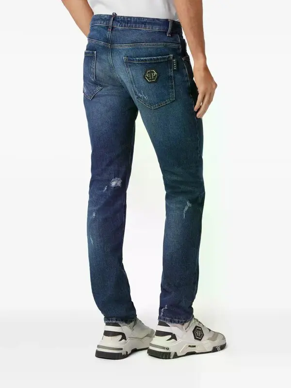 Philipp Plein Paint-splatter Slim-fit Jeans