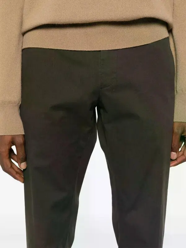 Zegna Pressed-crease Trousers - Brown