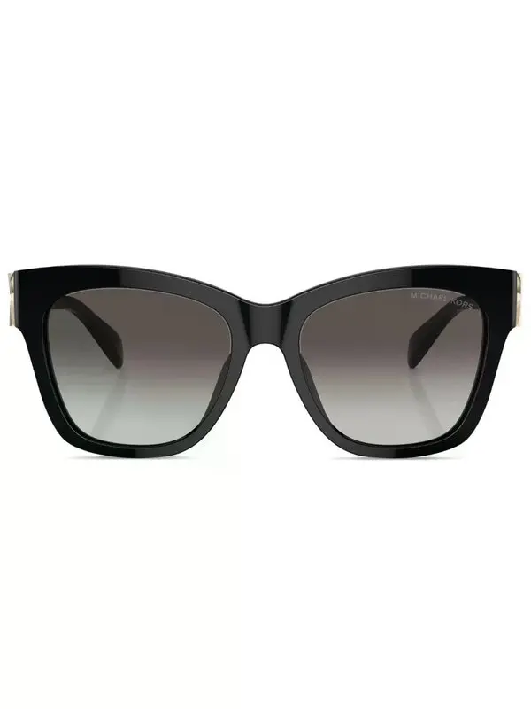 Michael Kors Logo-plaque Tinted Sunglasses - Black