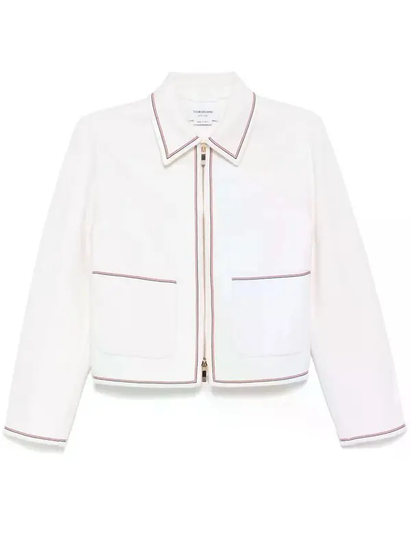 Thom Browne Patch Pocket Golf Jacket - White