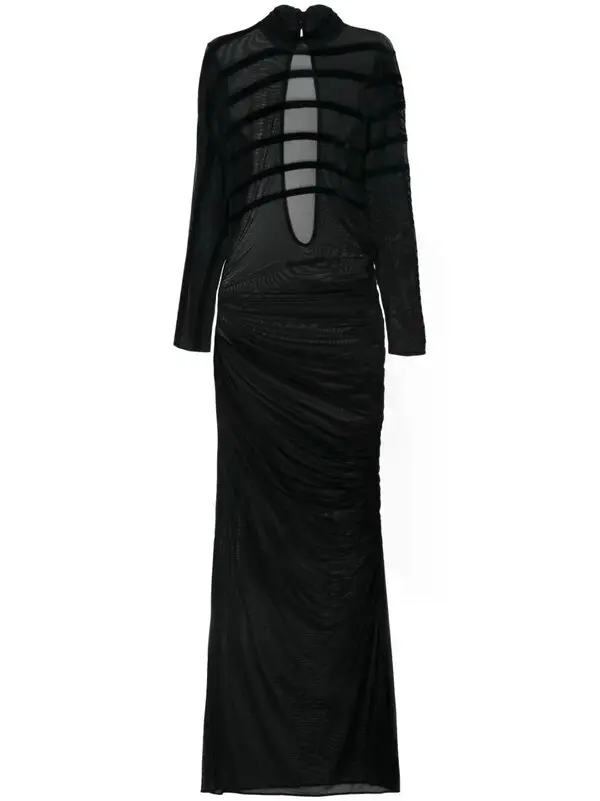 JEAN PAUL GAULTIER Draped Mesh Dress