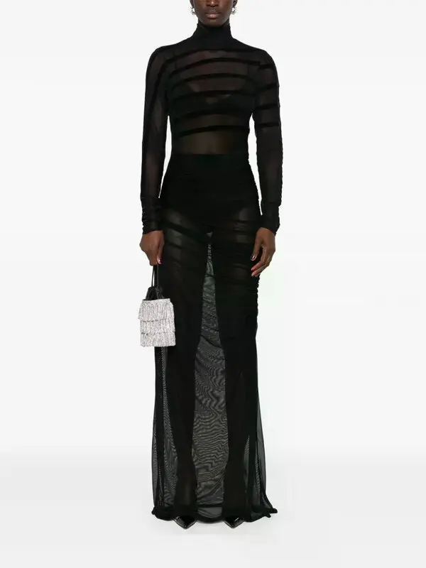 JEAN PAUL GAULTIER Draped Mesh Dress