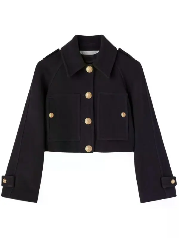 Palm Angels Virgin-wool Blend Cropped Coat