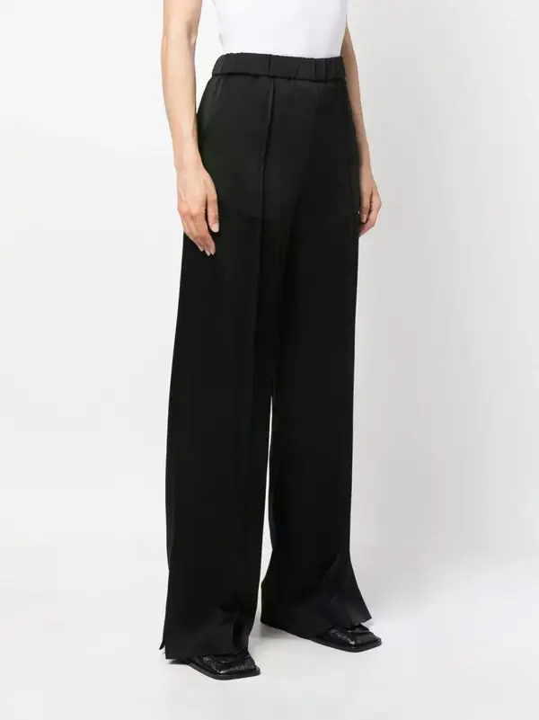 JIL SANDER Satin-finish Wide-leg Trousers