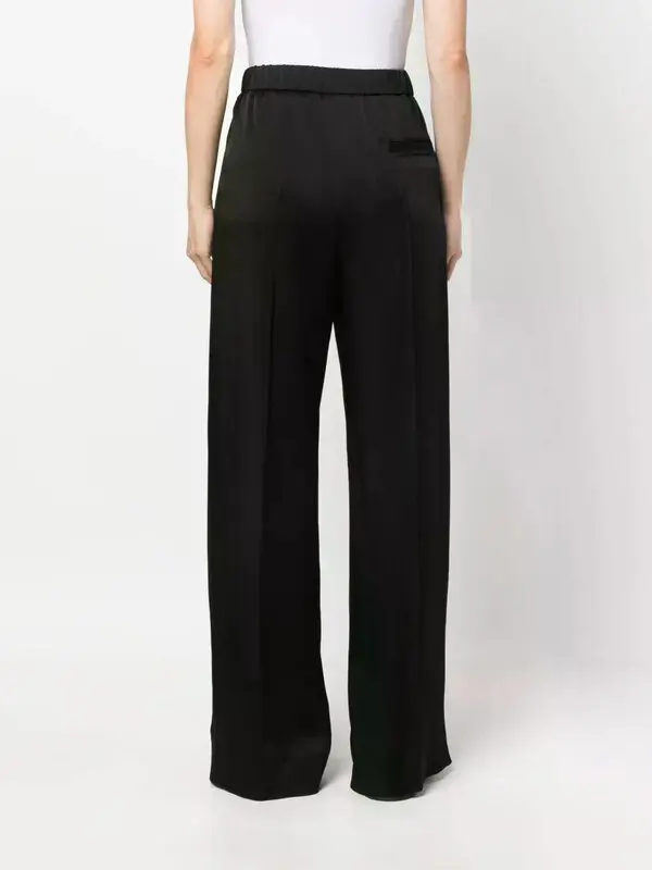 JIL SANDER Satin-finish Wide-leg Trousers