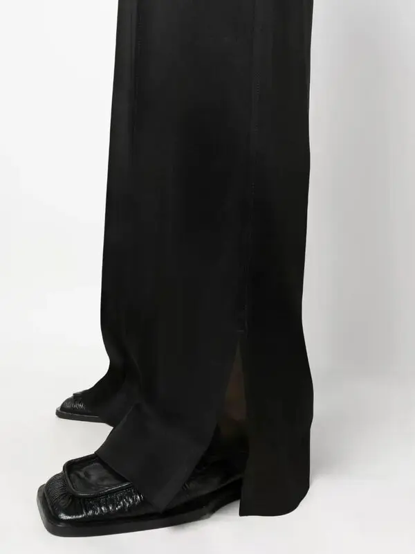 JIL SANDER Satin-finish Wide-leg Trousers