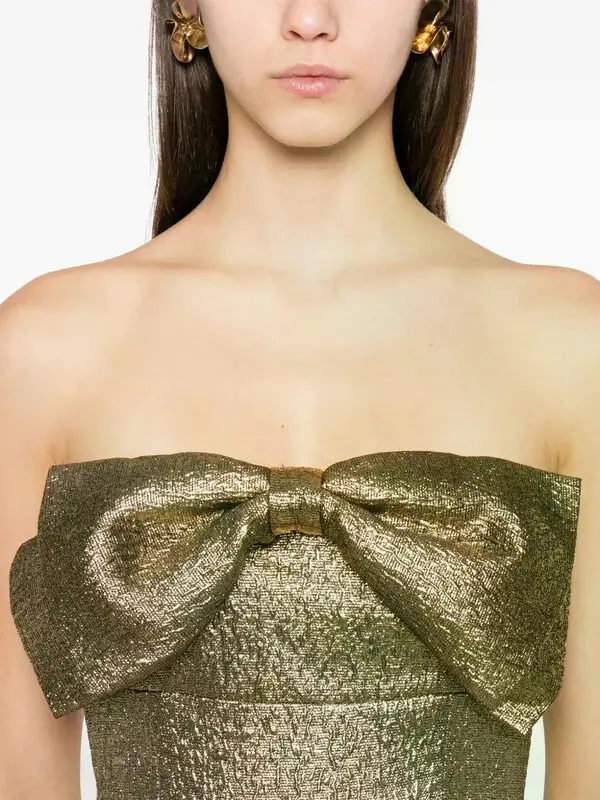 SELF-PORTRAIT Metallic Mini Dress