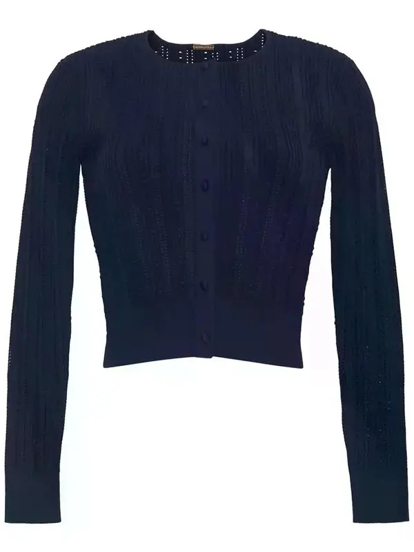 Adam Lippes Pointelle-knit Cardigan - Blue