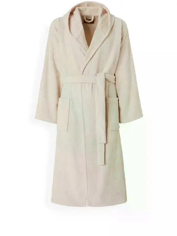 Missoni Hooded Cotton Bathrobe - Neutrals