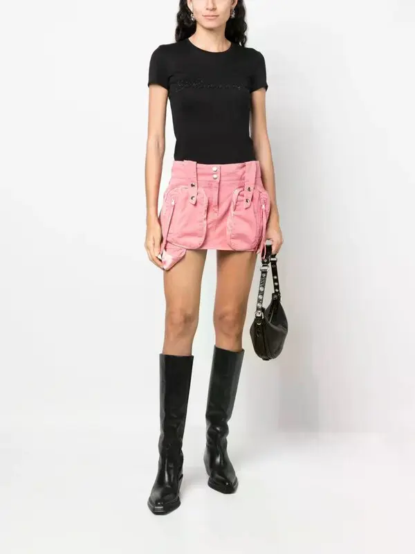 Blumarine Logo-embellished Cotton T-shirt