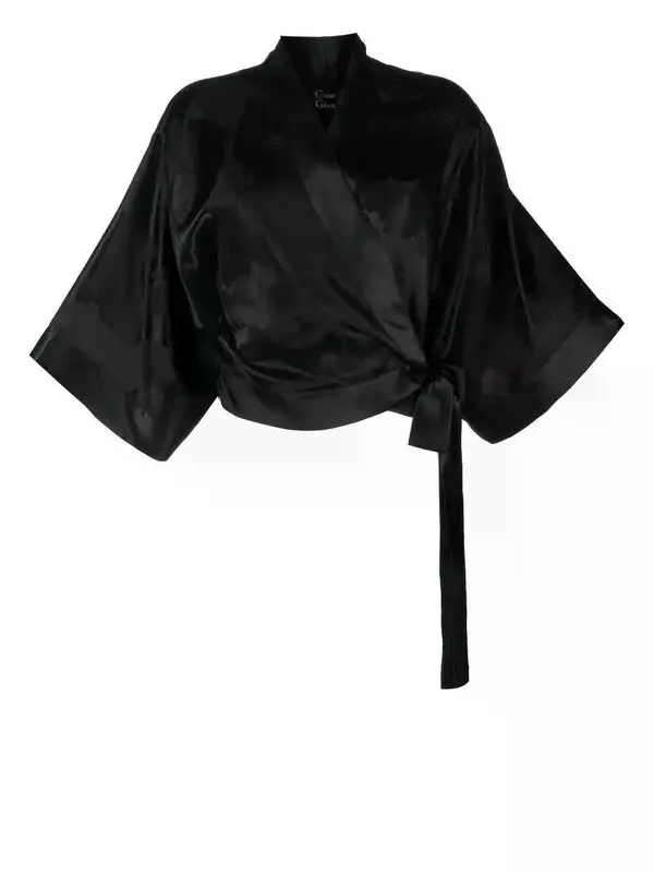 Carine Gilson Silk Jacquard-pattern Blouse - Black