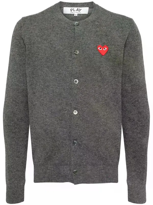 Play Comme Des Garcon Wool Cardigan