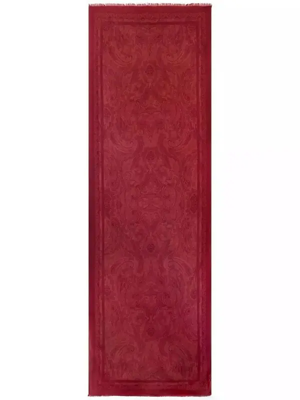 Etro Frayed Paisley-print Scarf - Red