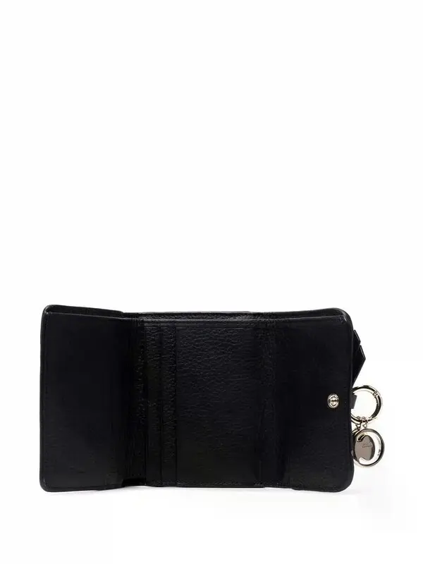 Chloé Logo Plaque Tri-fold Wallet - Black