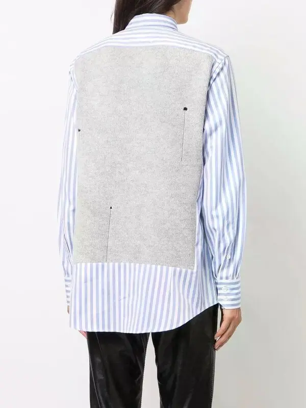 MAISON MARGIELA Spliced Knit-detail Shirt
