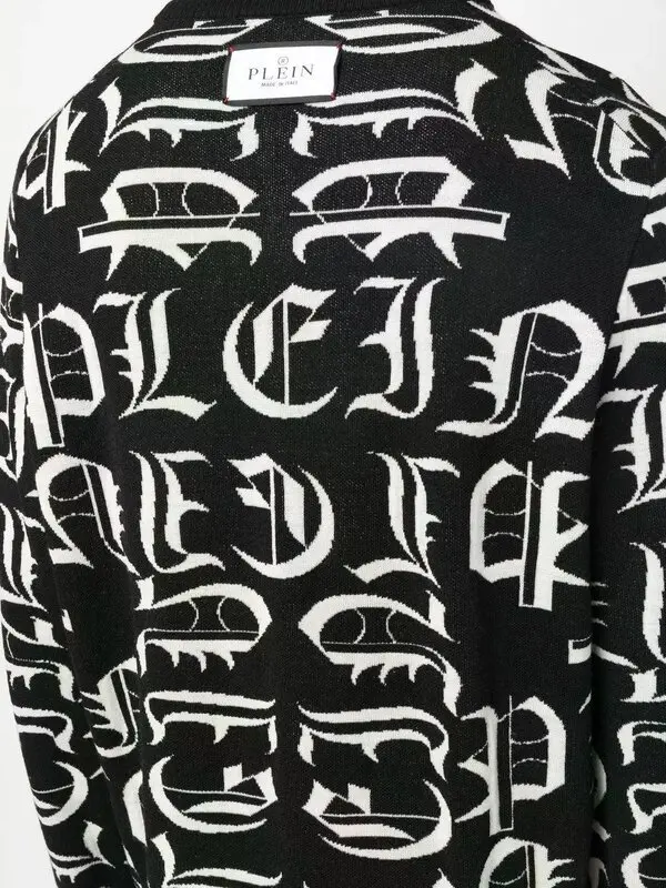 Philipp Plein Logo-embroidered Crew Neck Sweater