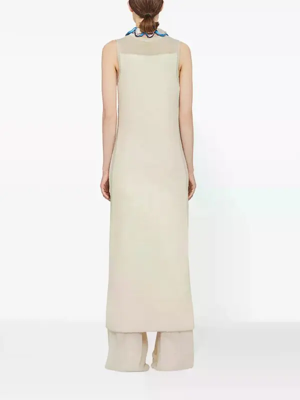 JIL SANDER Semi-sheer Knit Long Dress