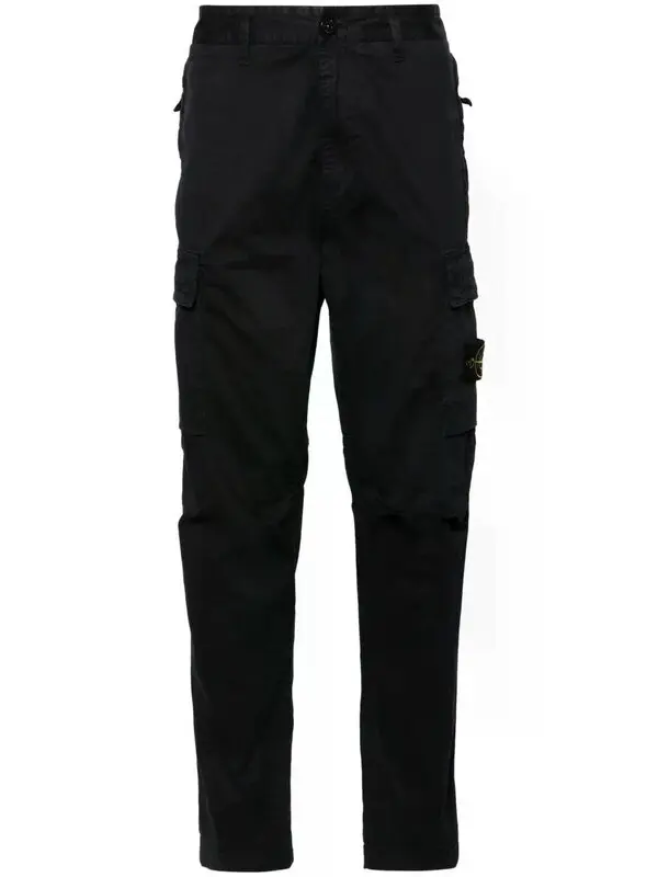 Stone Island Compass Badge Straight-leg Trousers - Blue