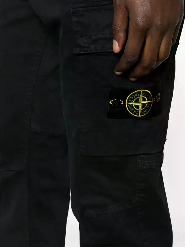 Stone Island Compass Badge Straight-leg Trousers - Blue