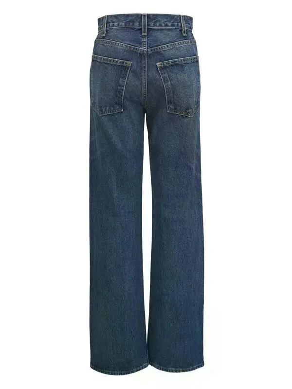 NILI LOTAN Mid-rise Straight-leg Jeans With Whiskering