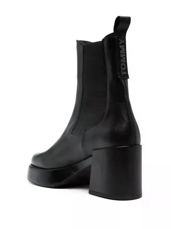 Tommy Hilfiger Chelsea 80mm Leather Chunky Boots