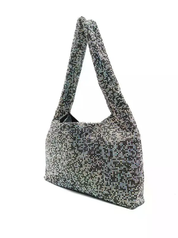 Kara Crystal-embellished Armpit Shoulder Bag - Black