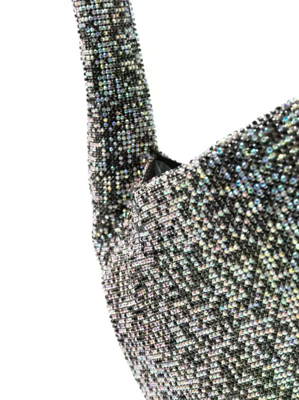 Kara Crystal-embellished Armpit Shoulder Bag - Black