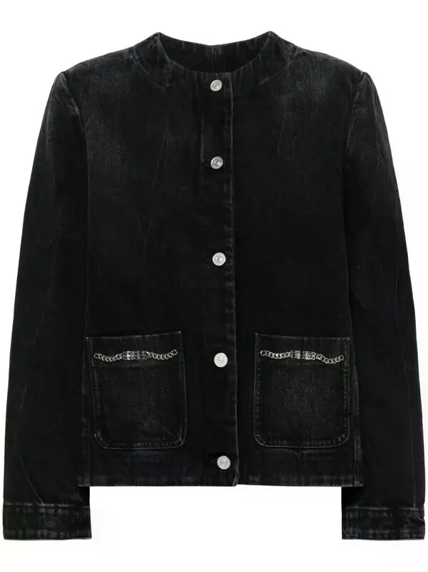 Givenchy Chain-detailing Denim Jacket - Black
