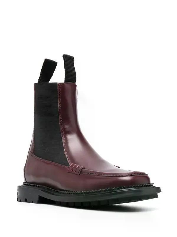 Toga Stud-embellished Leather Ankle Boots